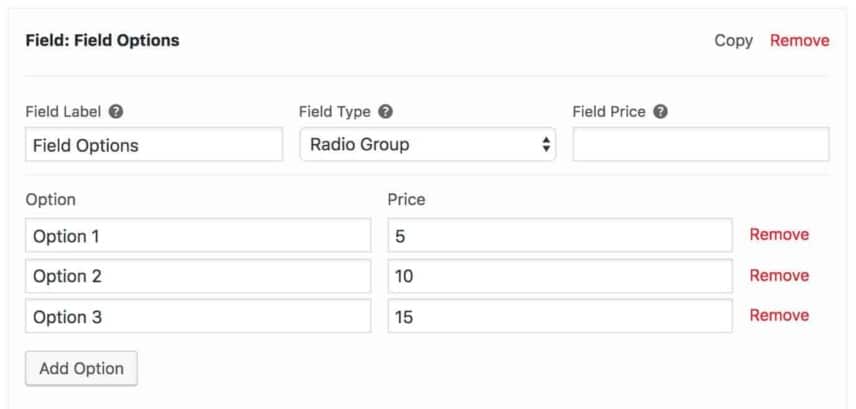 Field options - Plugin Republic