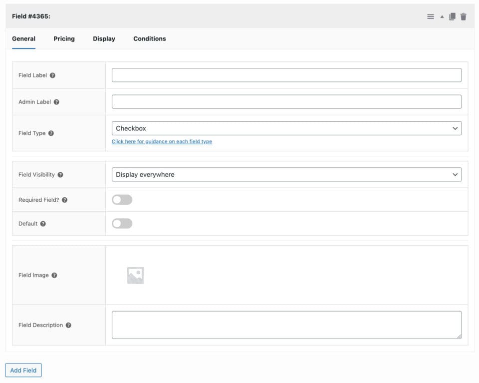 Add your first Product Add-Ons field - Plugin Republic