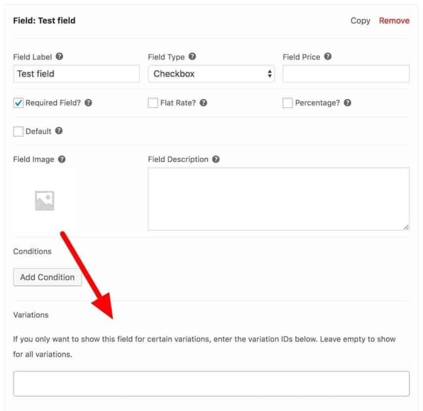 Variation specific fields - Plugin Republic