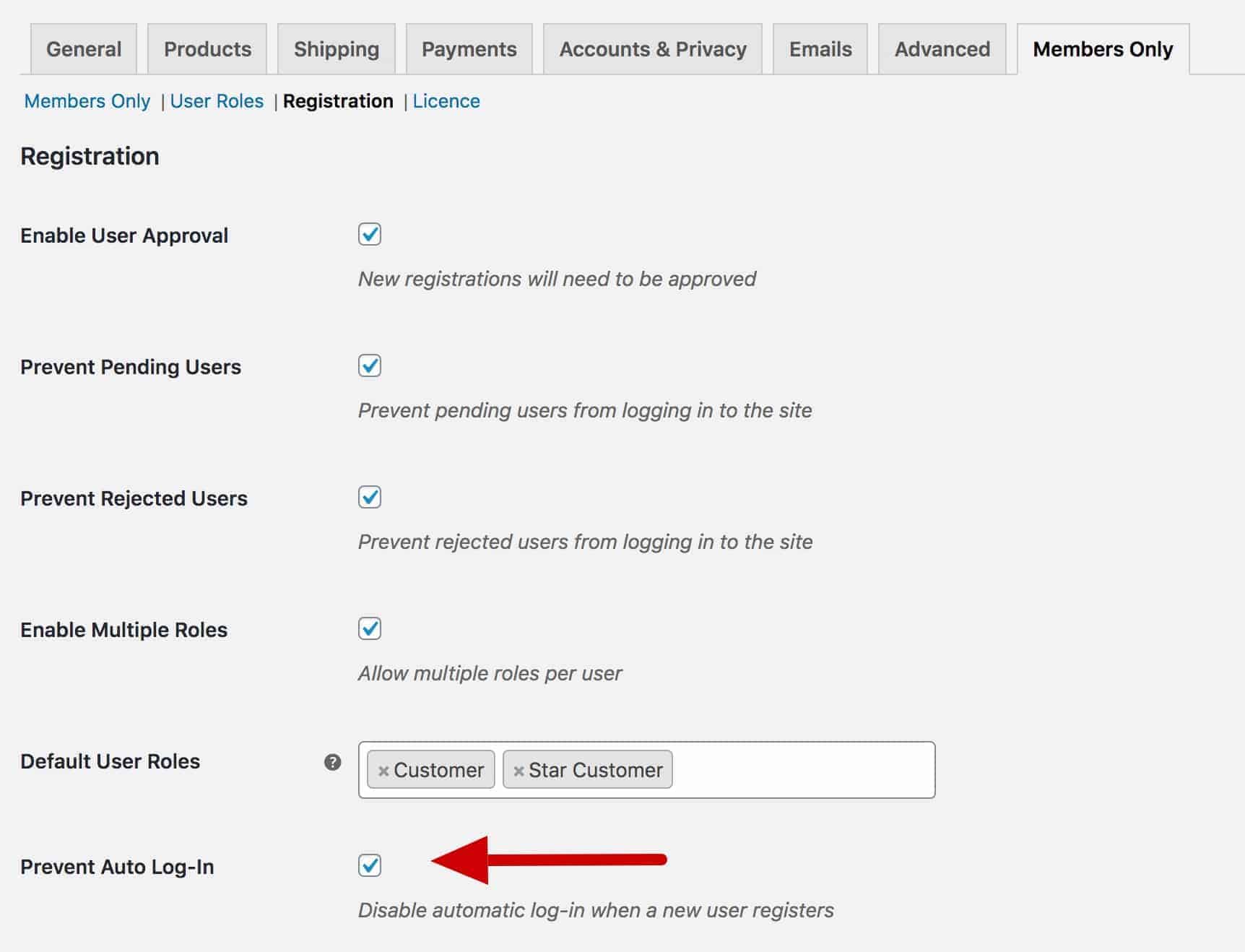 WooCommerce user approval: how to accept or reject new registrations