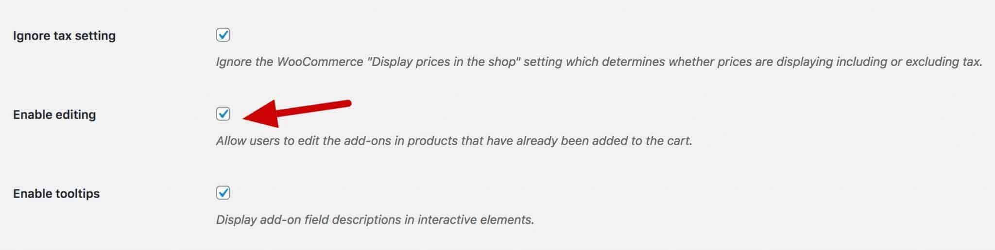Enable editing of add-ons from the cart - Plugin Republic