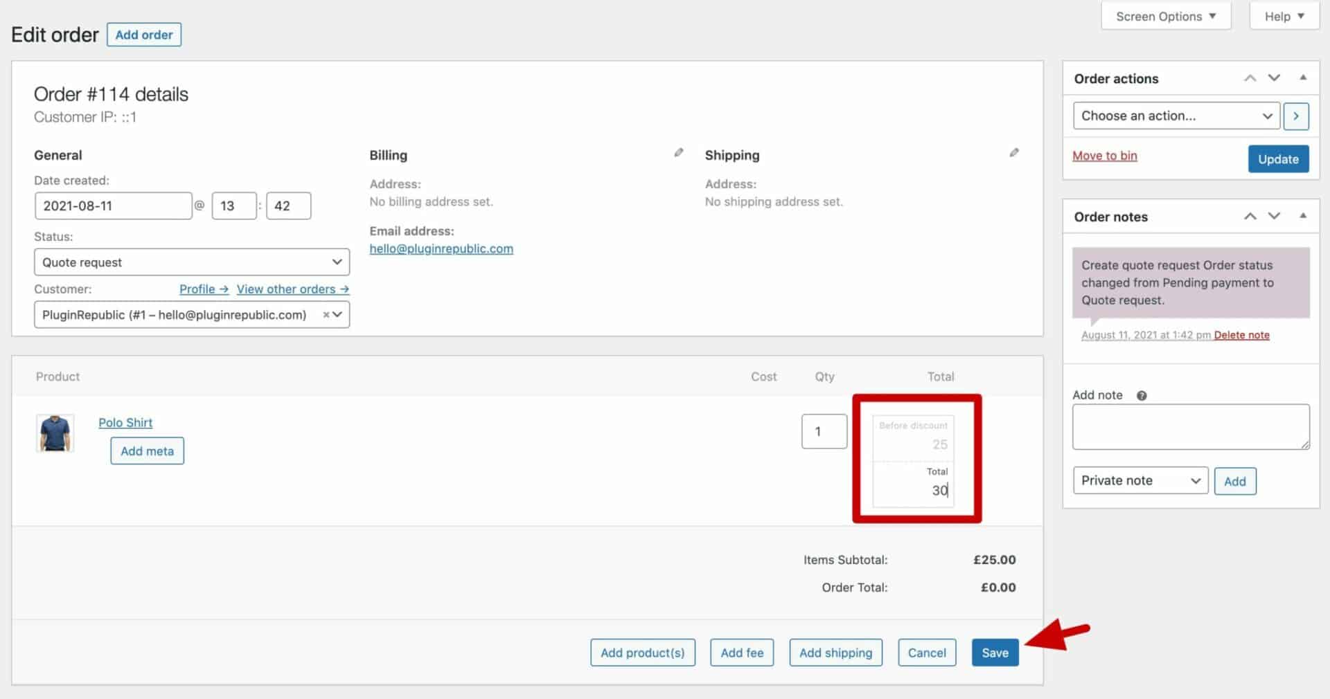 Managing quote requests - Plugin Republic