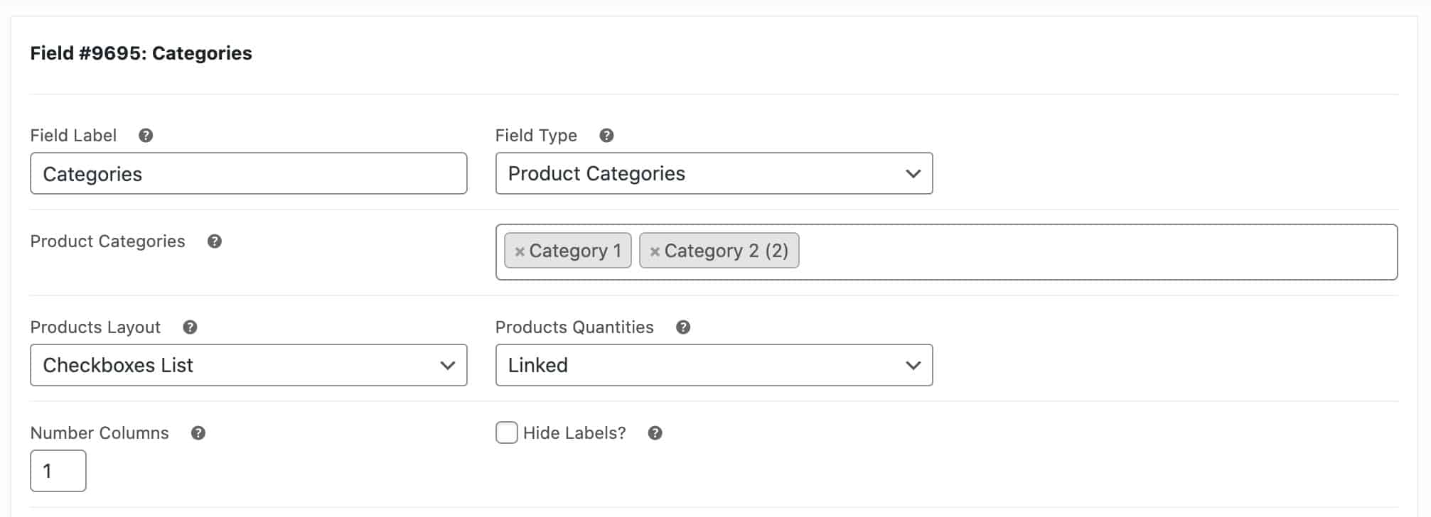 Product and Product Categories fields - Plugin Republic