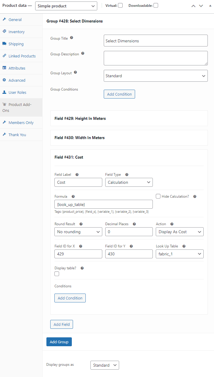 How to configure different product dimensions in WooCommerce