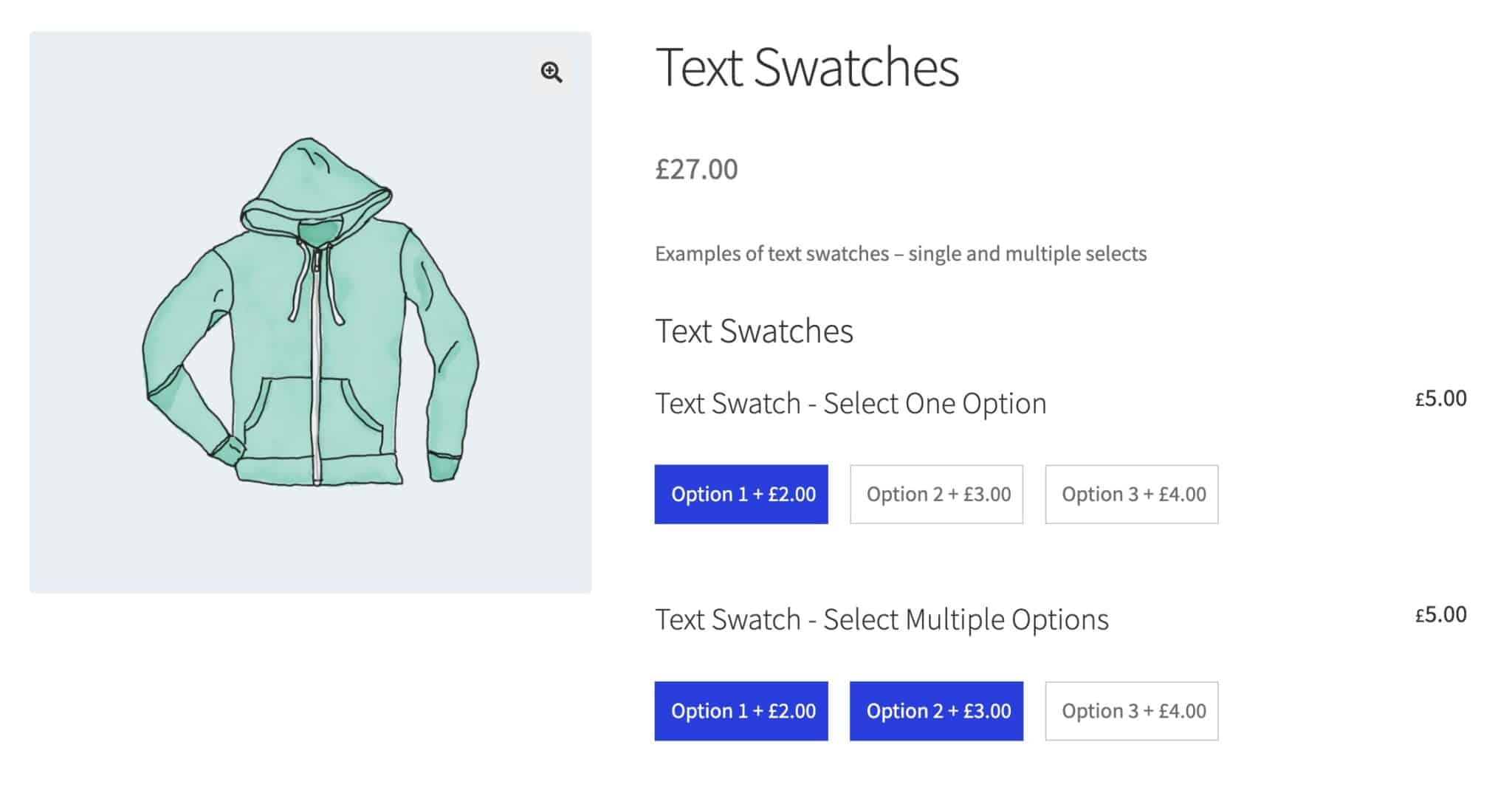 Text swatches - Plugin Republic