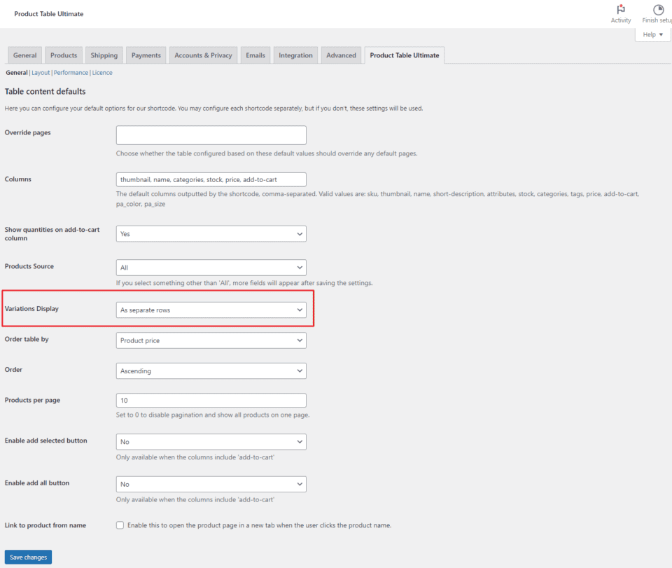 How to fix variations not showing in WooCommerce