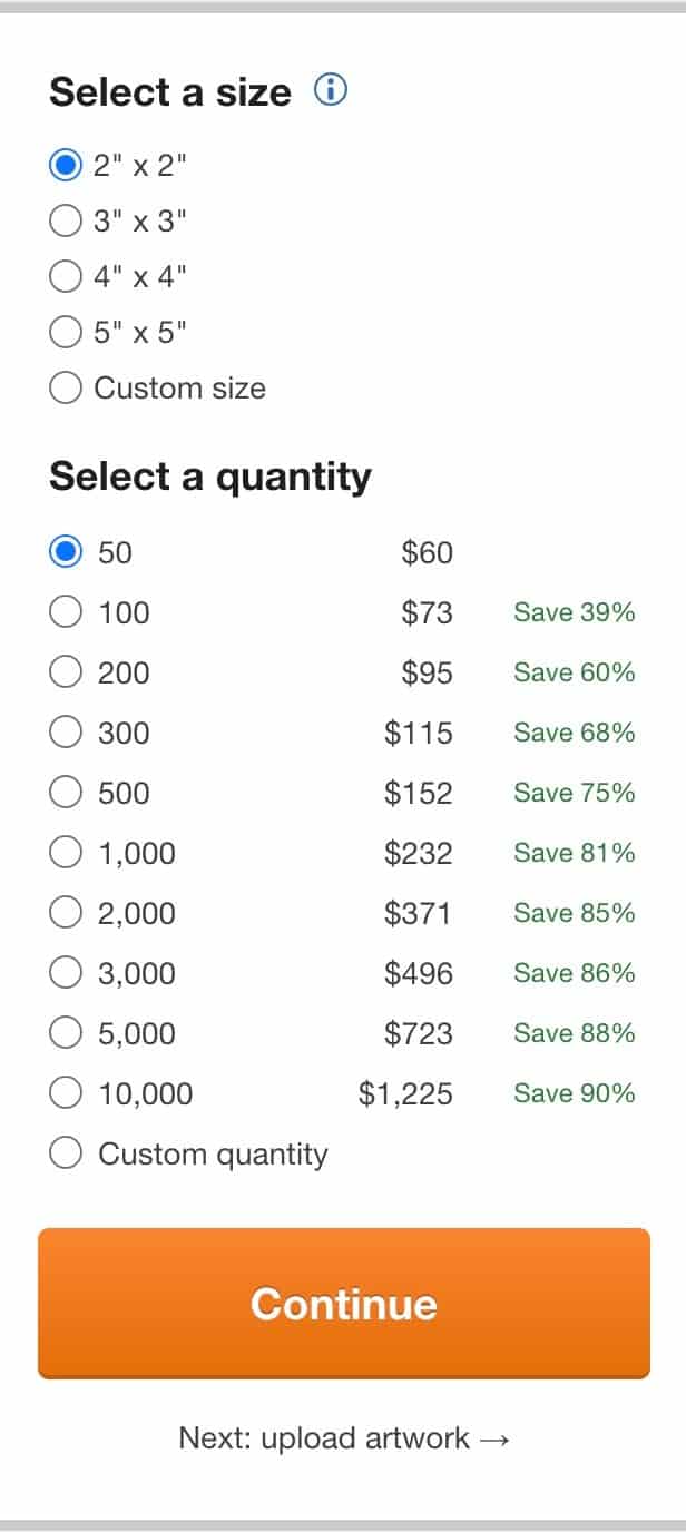 How to create a Sticker Mule type interface in WordPress