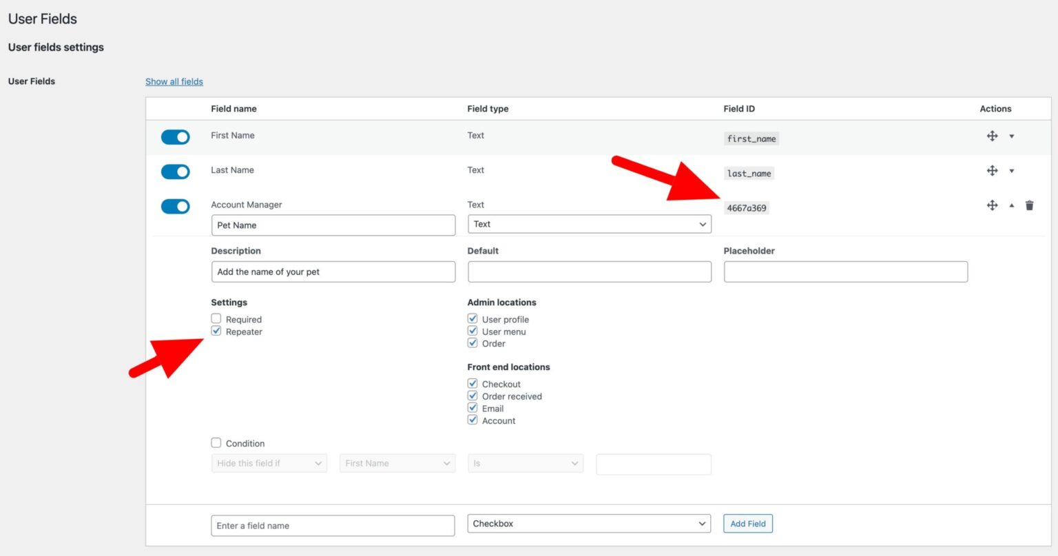 How to pre-populate add-on fields with values from user fields - Plugin Republic