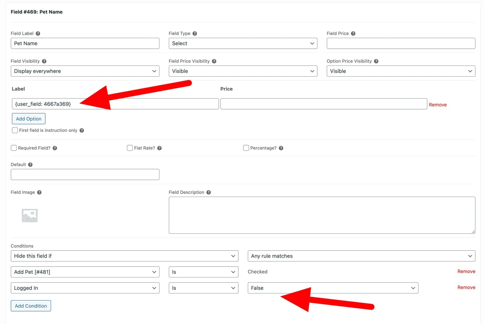 How to pre-populate add-on fields with values from user fields - Plugin Republic