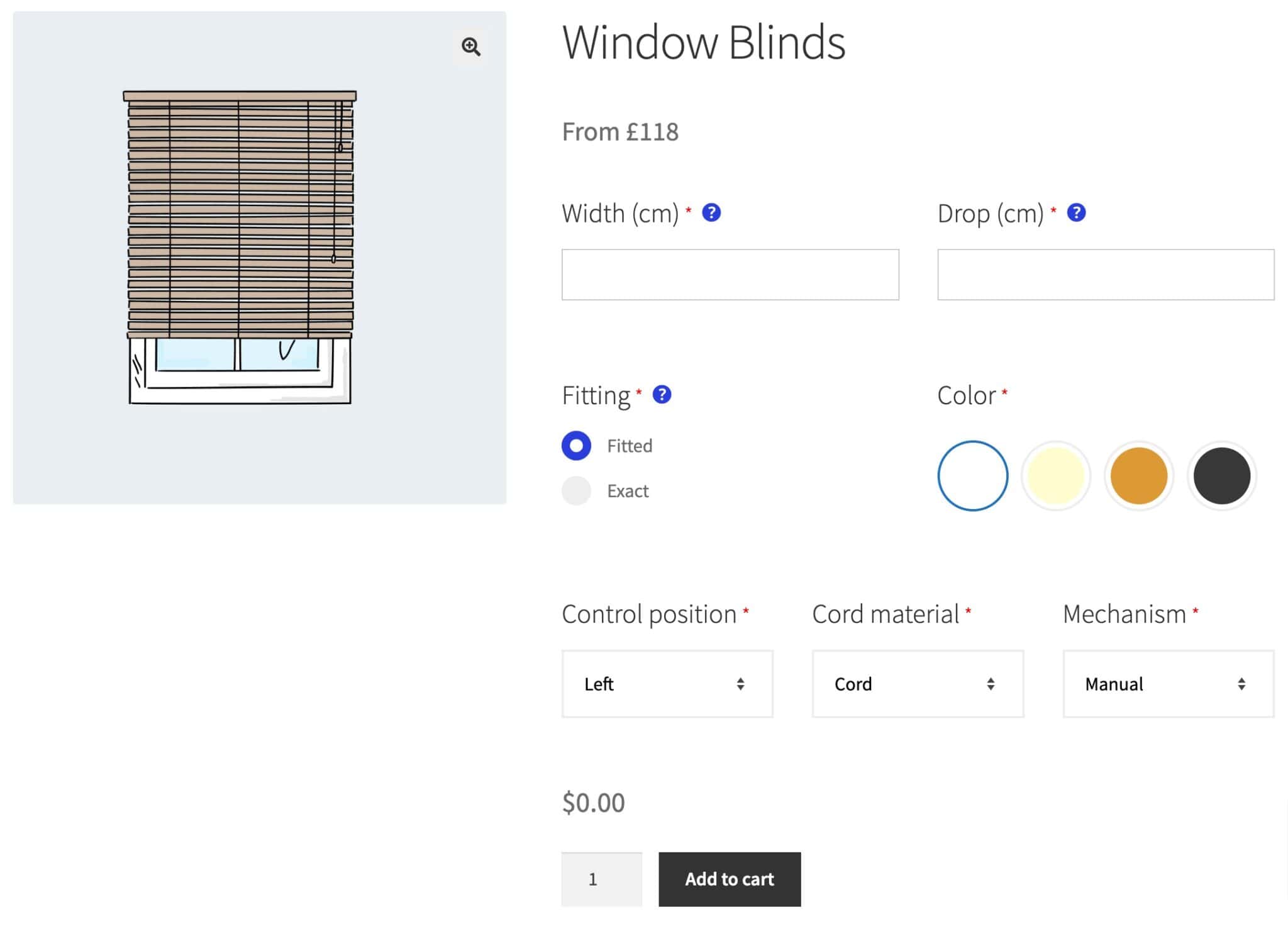 Sell Made-to-Measure Blinds & Curtains in WooCommerce