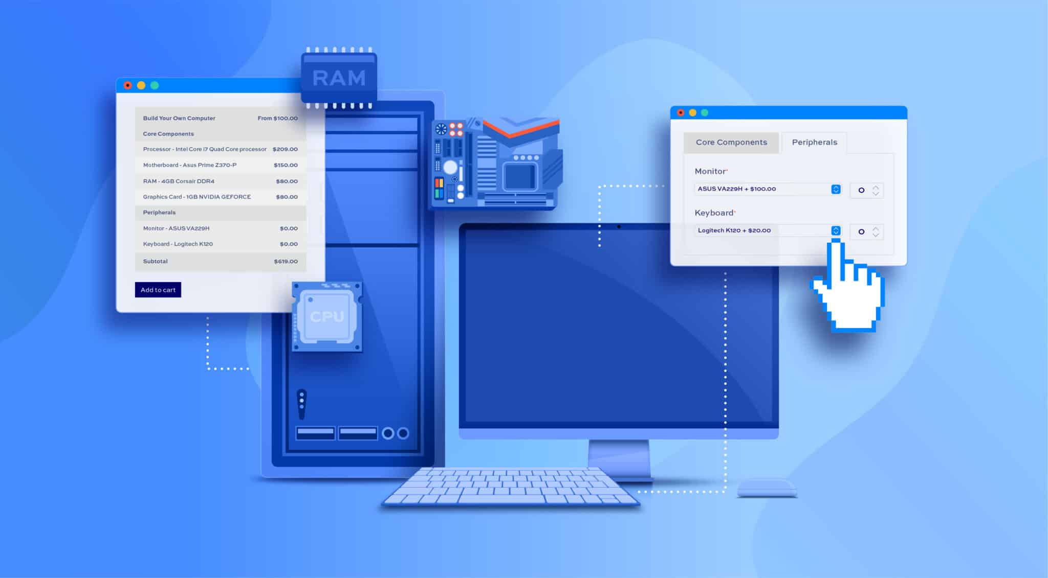 How to create a build-your-own computer product in WooCommerce