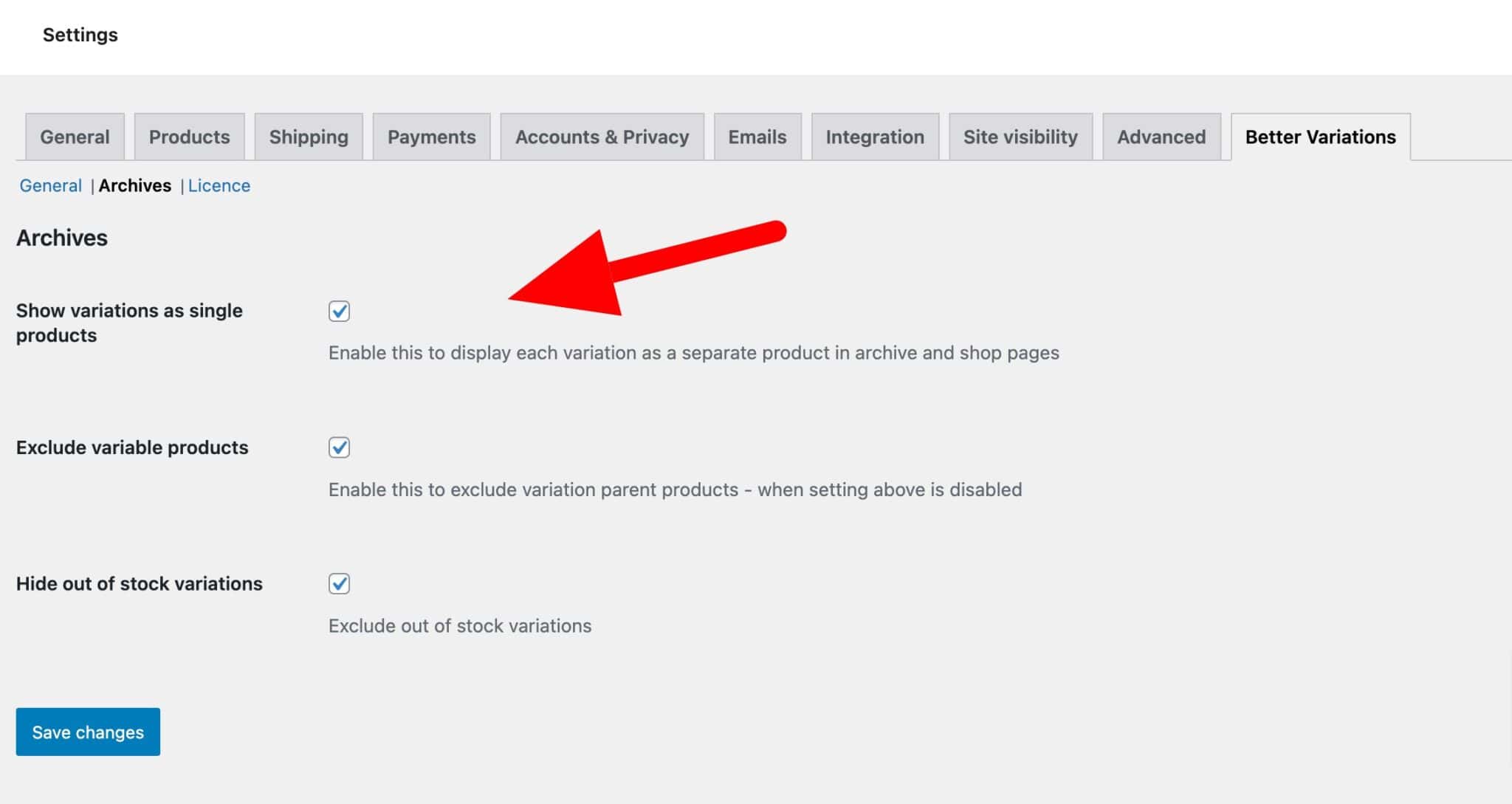 Showing variations as single products - Plugin Republic